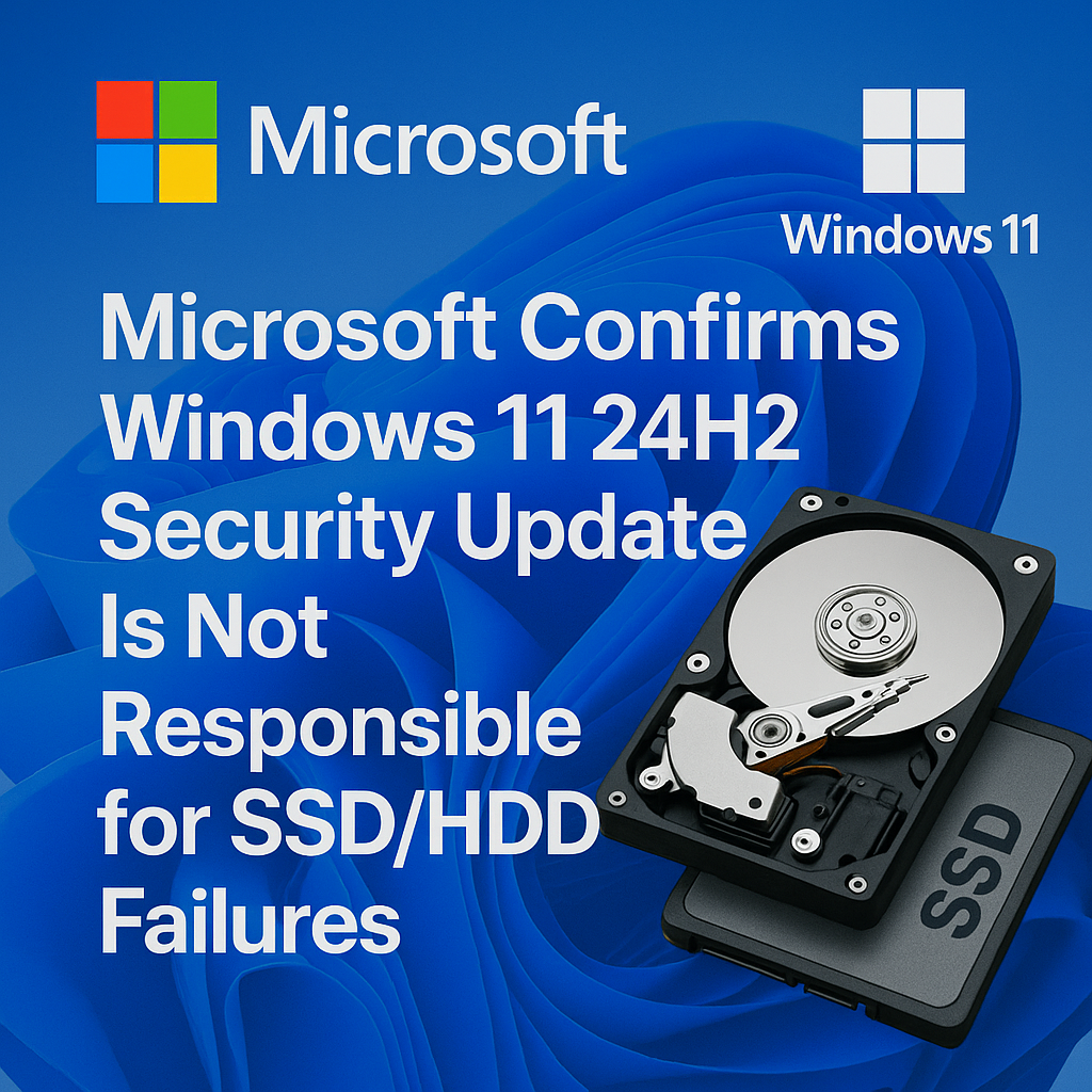Windows 11 24H2 Update Safe: No SSD/HDD Failures