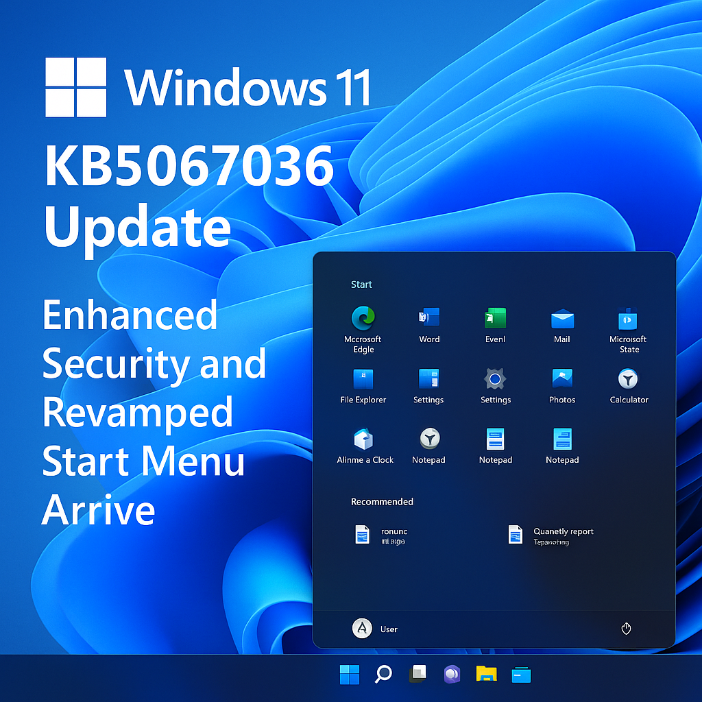 Windows 11 KB5067036 Update: Boost & Start Menu Overhaul