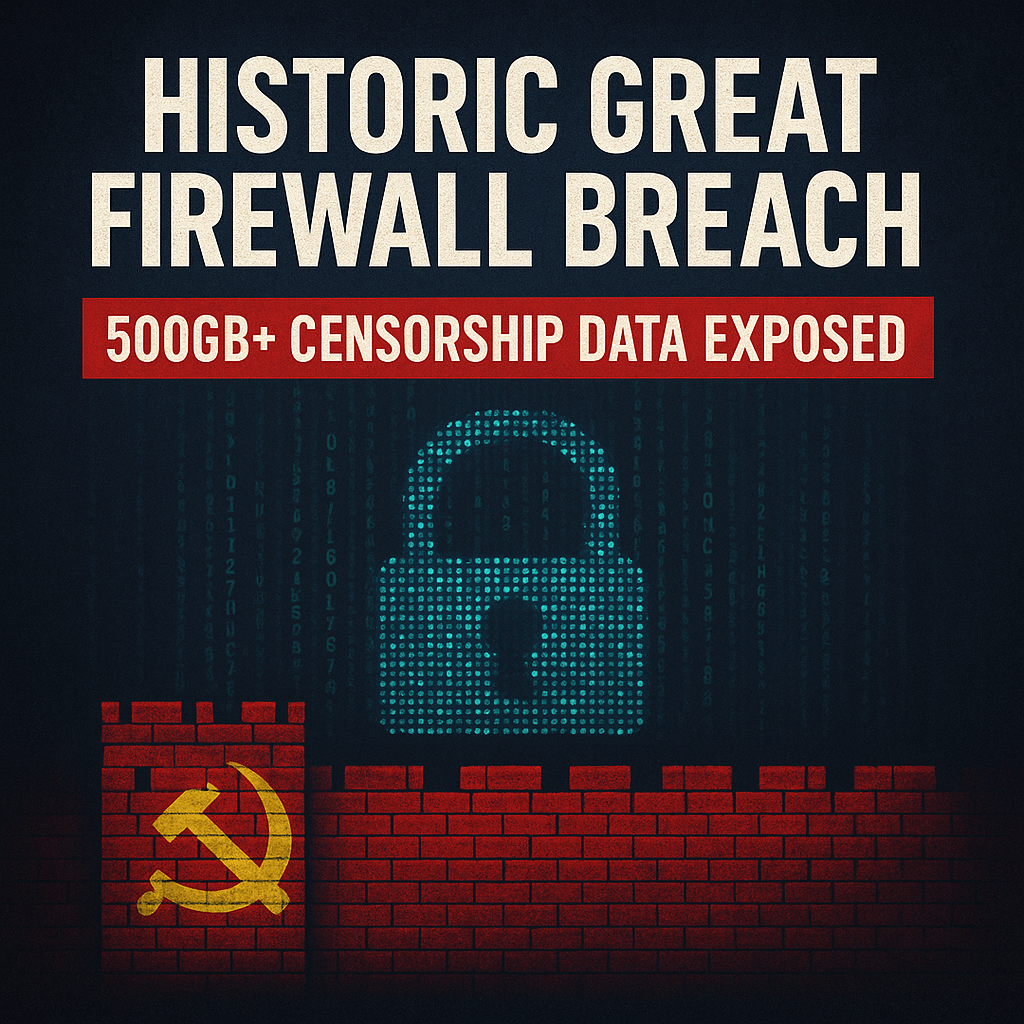 Historic Great Firewall Breach: 500GB+ Censorship Data Leak
