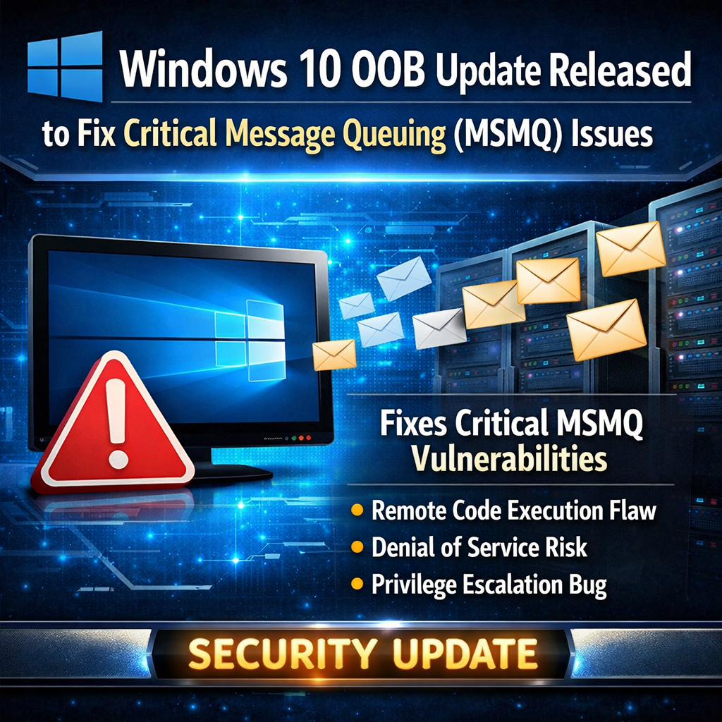 Windows 10 OOB Update MSMQ Fix: Restore Message Queuing